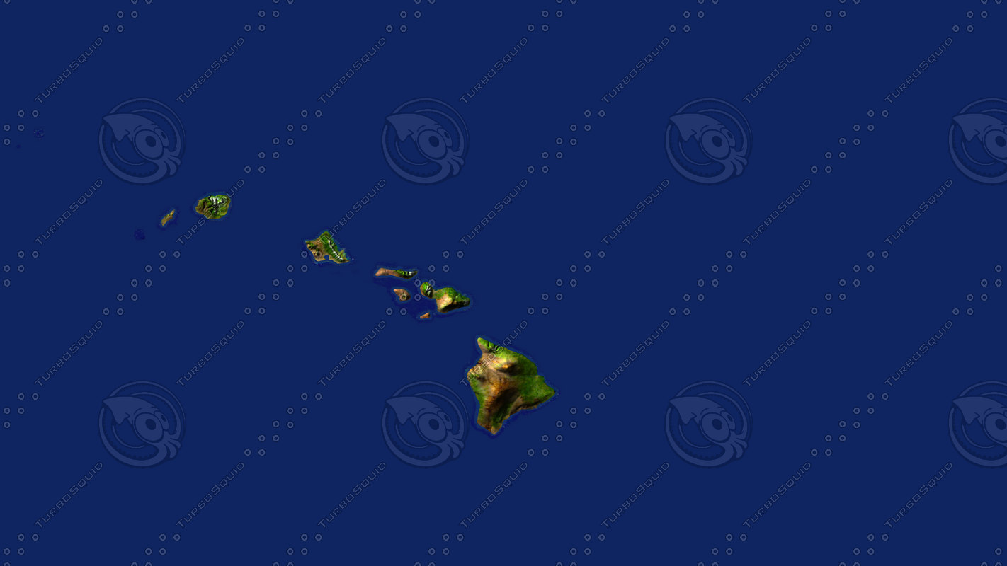 hawaii maps 3d model