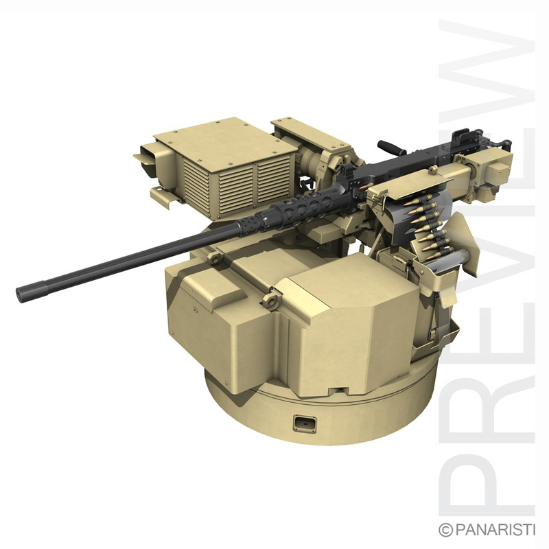 modelo 3d Estación de armas remota (RWS) - Browning M2 - TurboSquid 524391