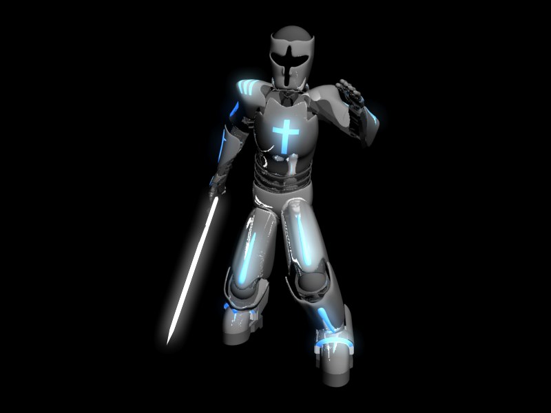 3d knights templar robot