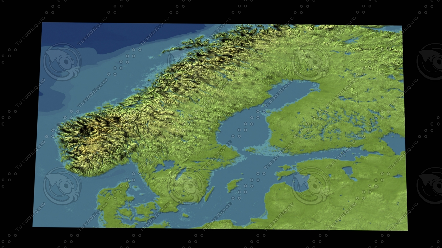 sweden maps 3d max