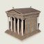 3d small roman temple model