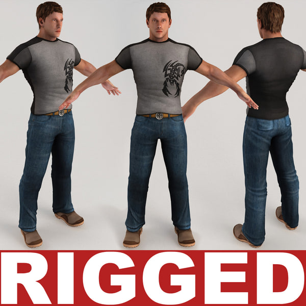 3d model rigged character