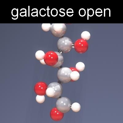 molecule galactose 3d model