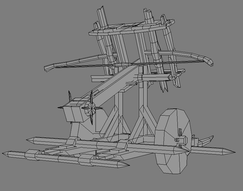balista artillery ballista 3d model