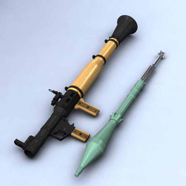 rpg-7 rocket 3d model