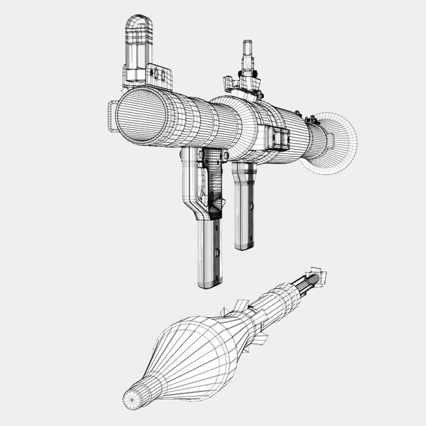 rpg-7 rocket 3d model