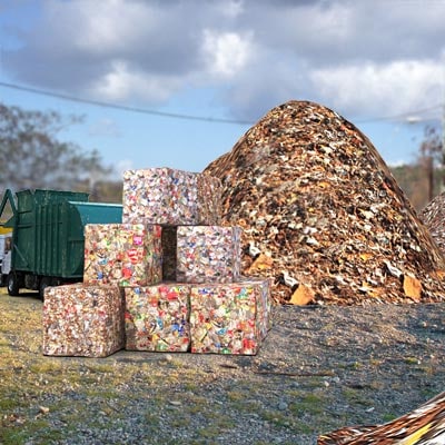 landfill trucks 3d model