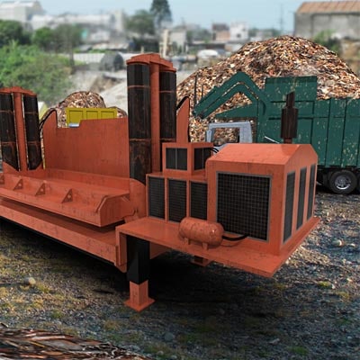 landfill trucks 3d model