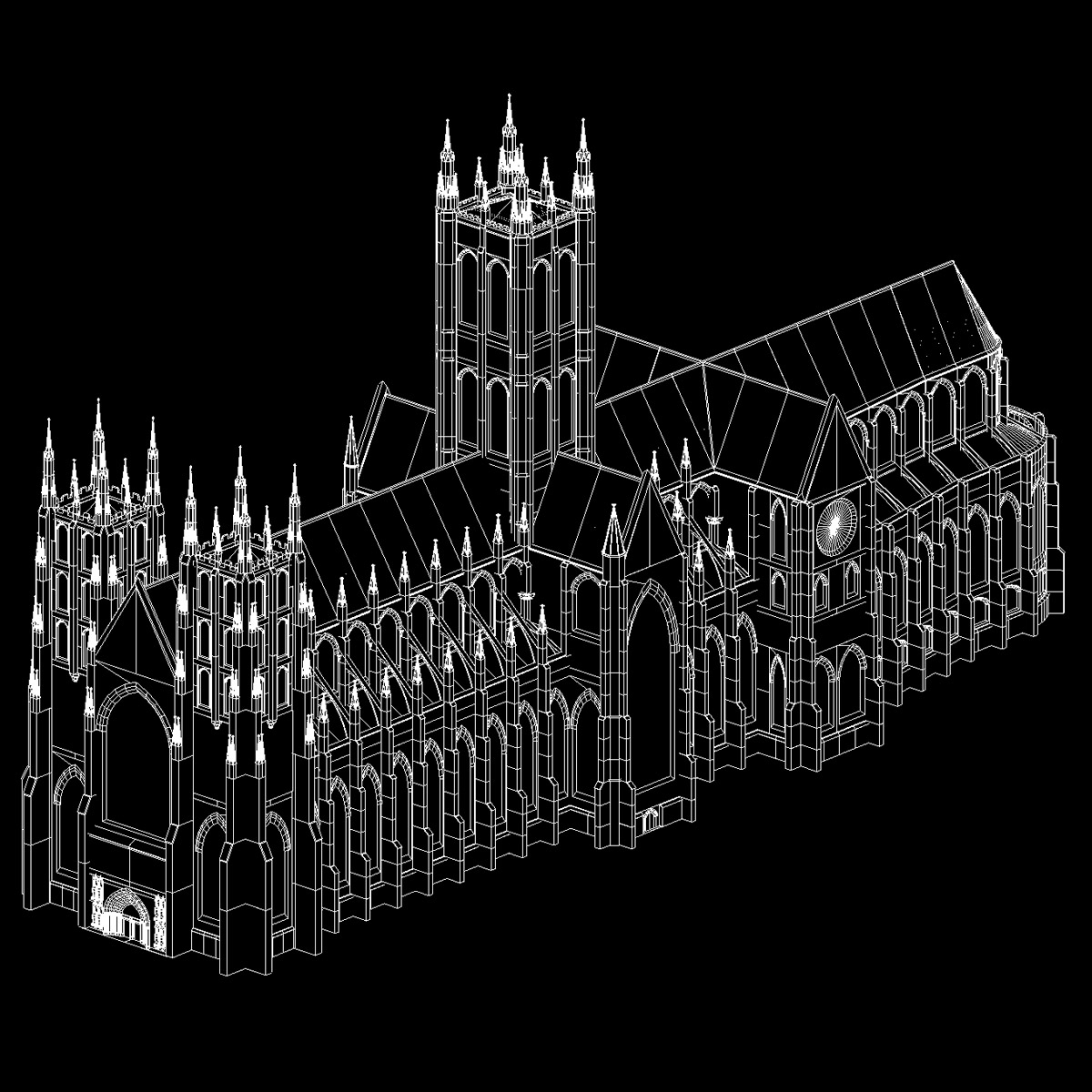 坎特伯雷大教堂3D模型 - TurboSquid 528044
