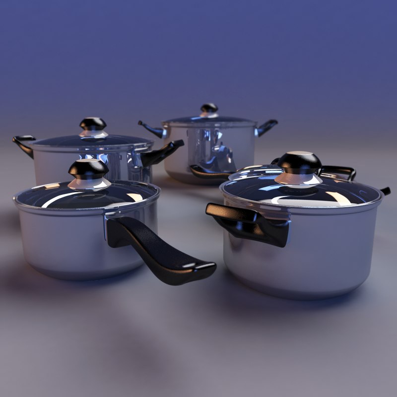 set cookware 3d model