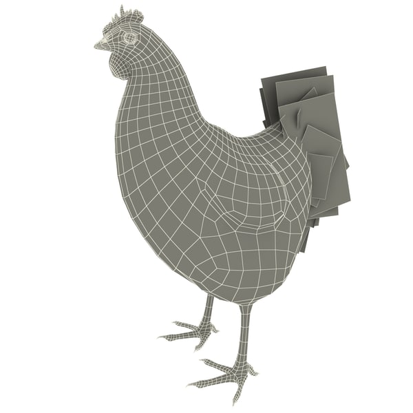 chicken modelled 3d model