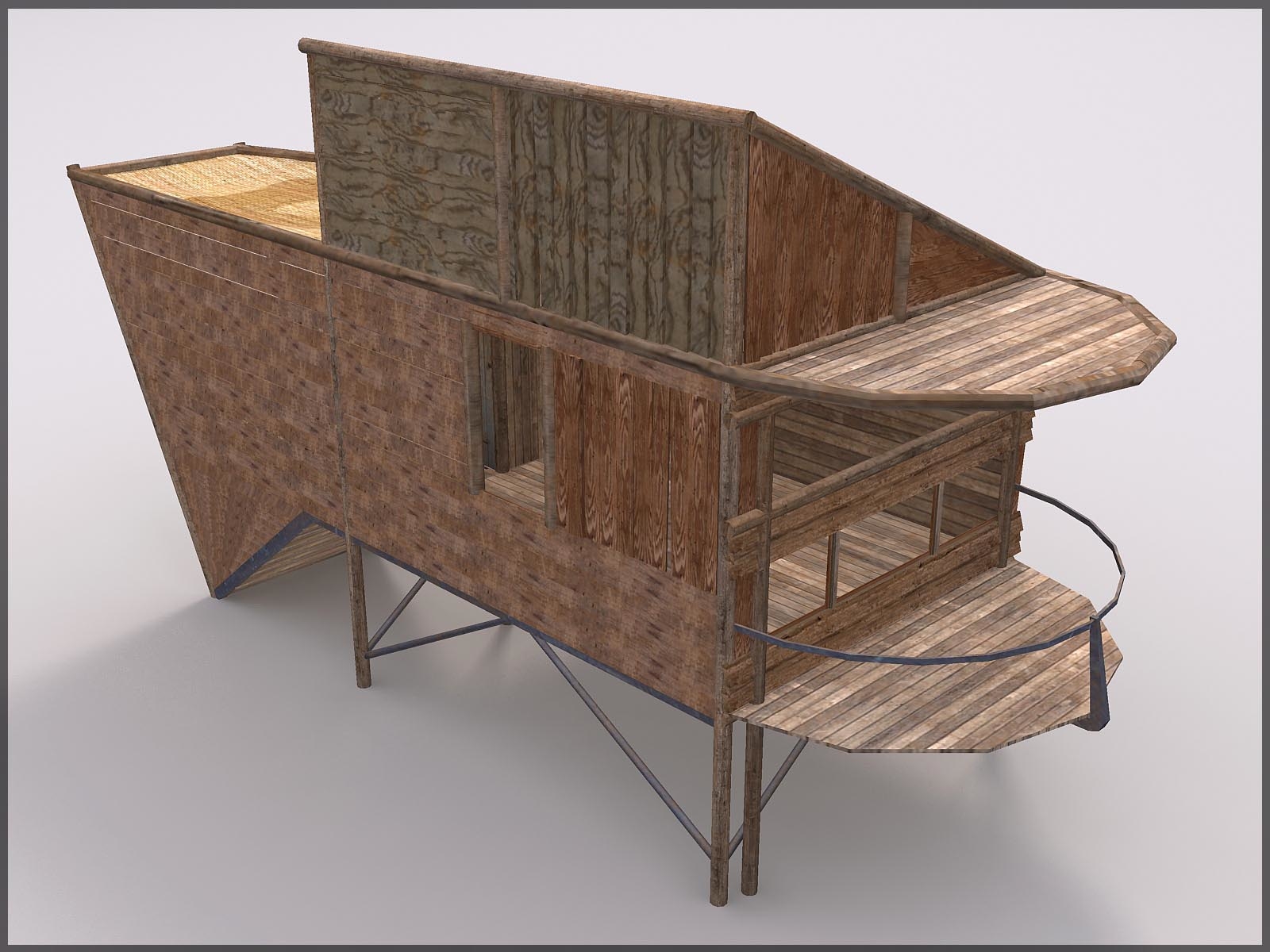 shack modelled 3d model