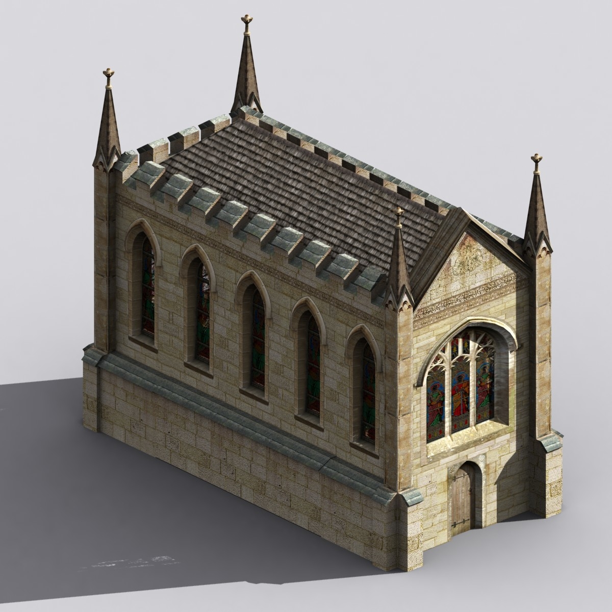 3d medieval gothic chapel