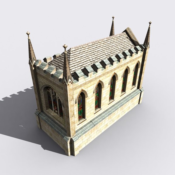 3d medieval gothic chapel