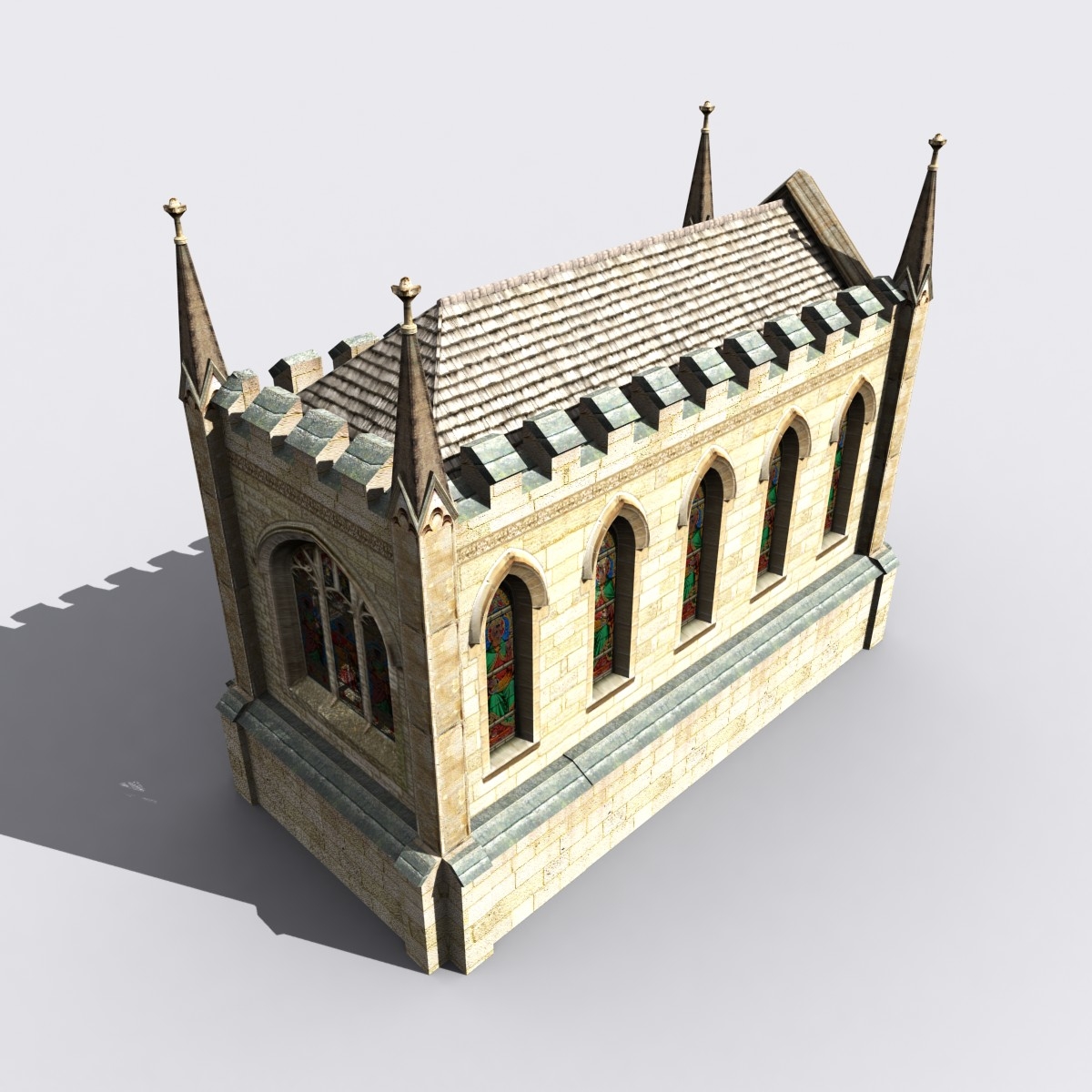 3d medieval gothic chapel