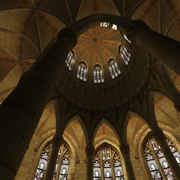 3d model medieval gothic chapter house