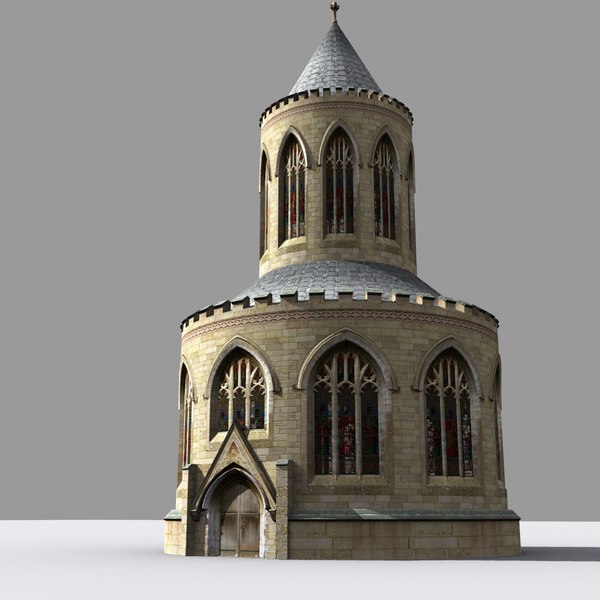 3d model medieval gothic chapter house