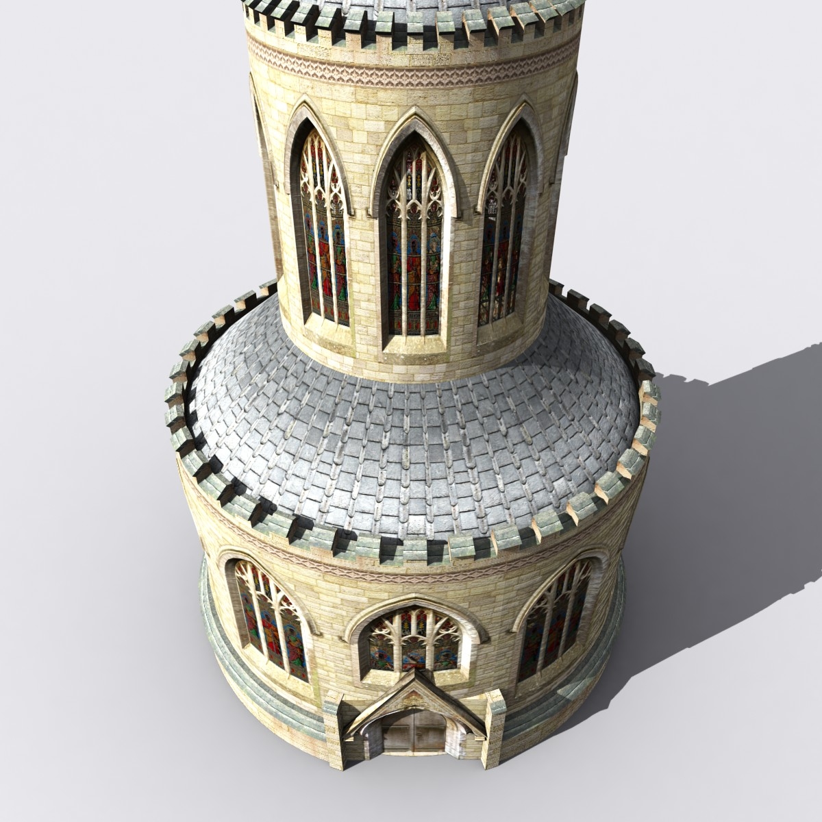 3d model medieval gothic chapter house