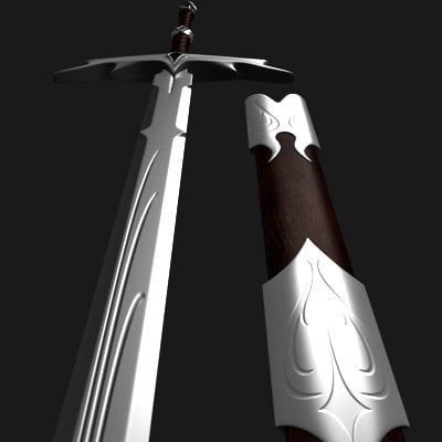 3ds max elegant sword