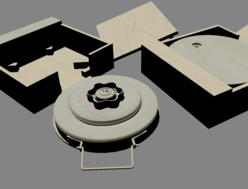 3d model german wwii tellermine 35