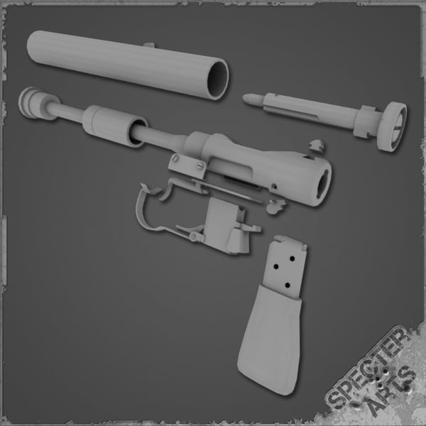 welrod mk1 pistol 3d model