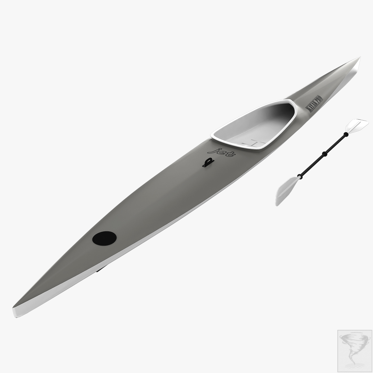 kayaks sea fishing 3d model