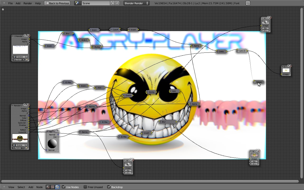 free compositing pacman 3d model