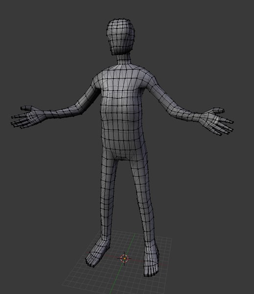 free base mesh character rigging 3d model