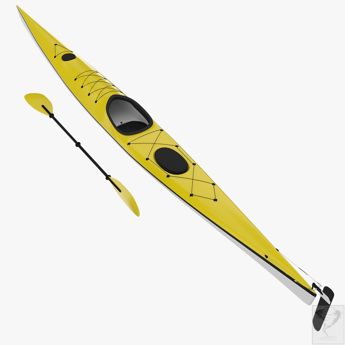 kayaks sea fishing 3d model