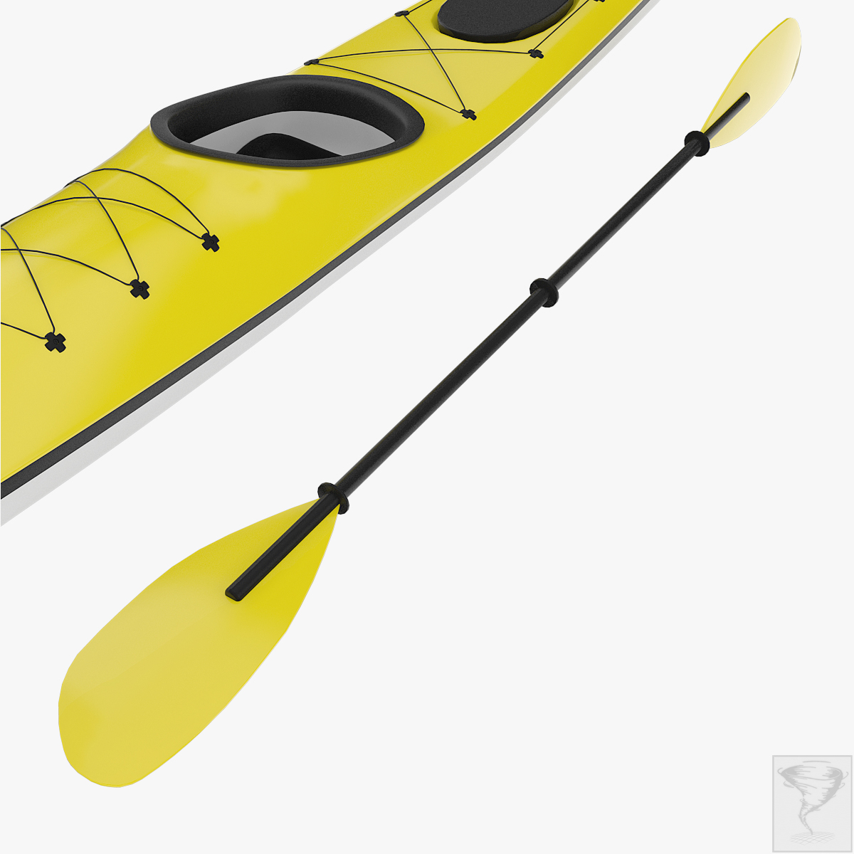 kayaks sea fishing 3d model