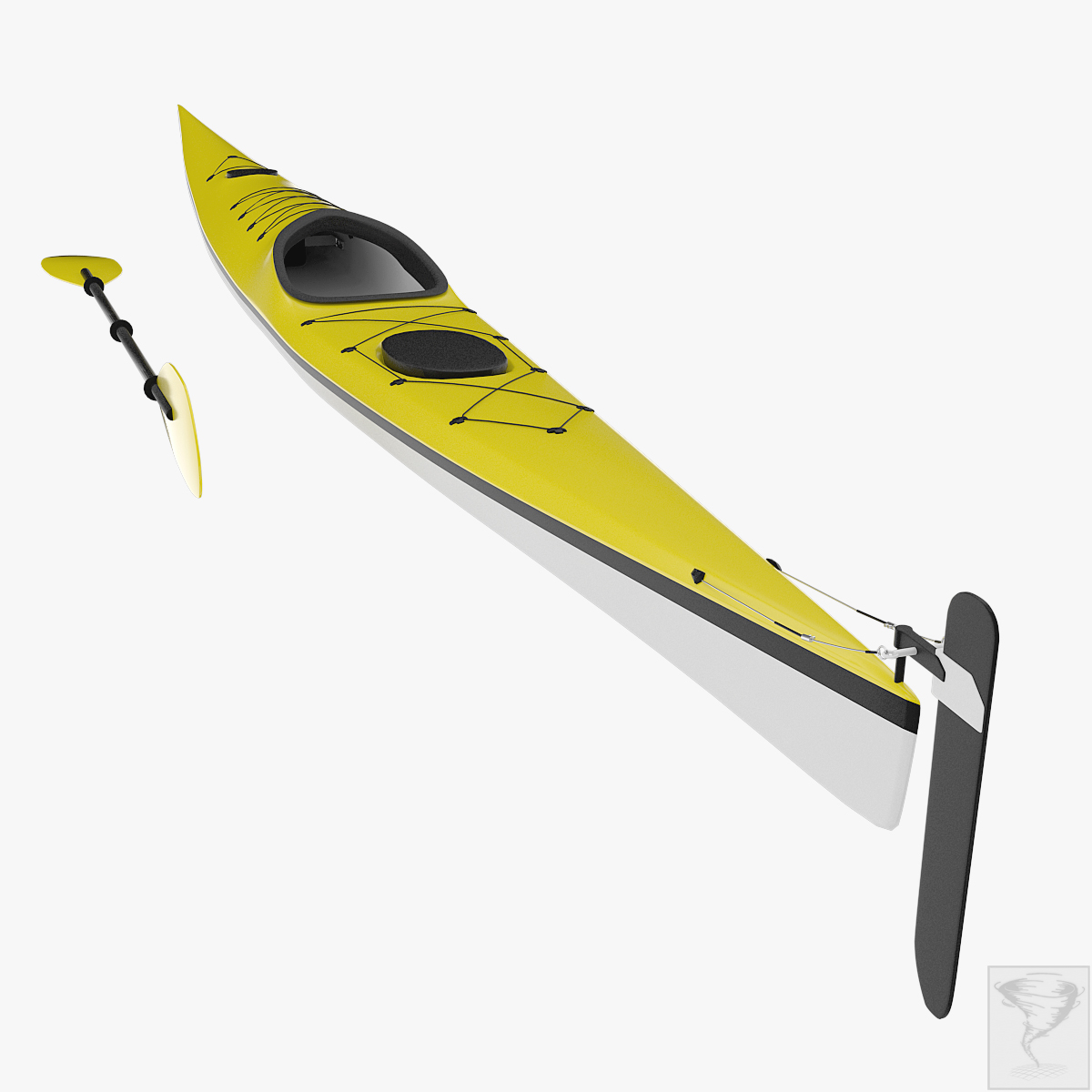 kayaks sea fishing 3d model
