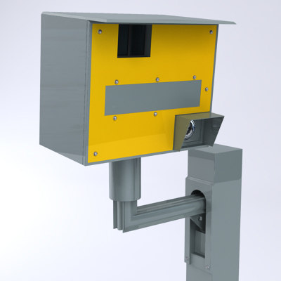 roadside speed camera 3d model