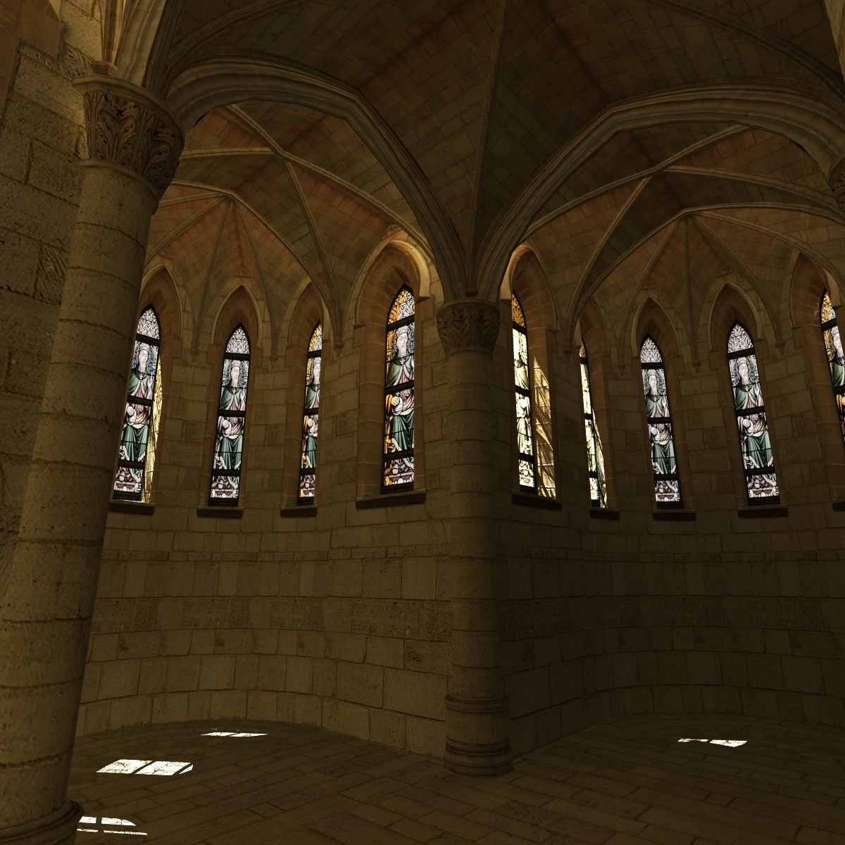 medieval gothic style folly 3d model