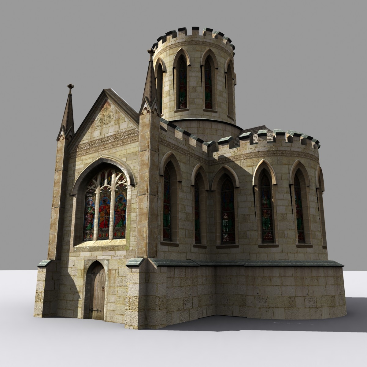 medieval gothic style folly 3d model