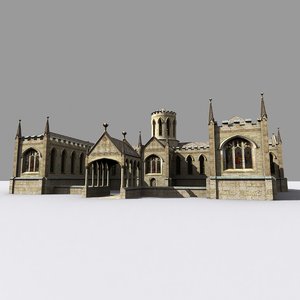 3d medieval gothic chapel