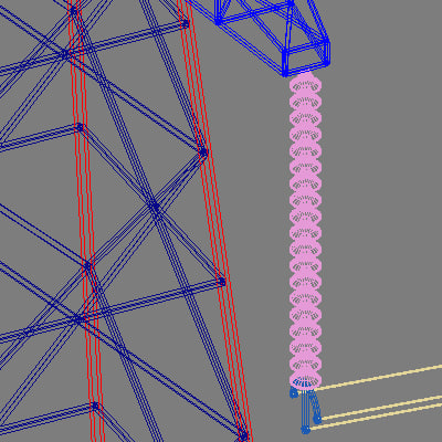 tension power lines 3d model