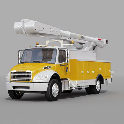 utility bucket truck 3d model