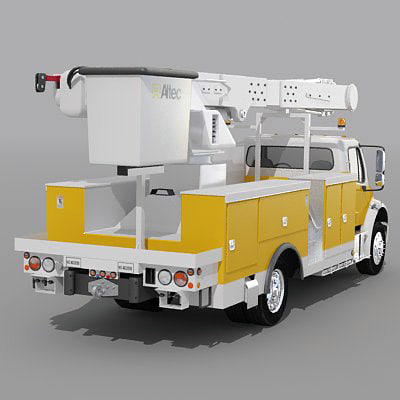 utility bucket truck 3d model