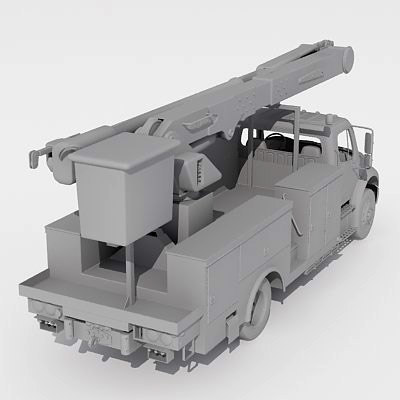 utility bucket truck 3d model