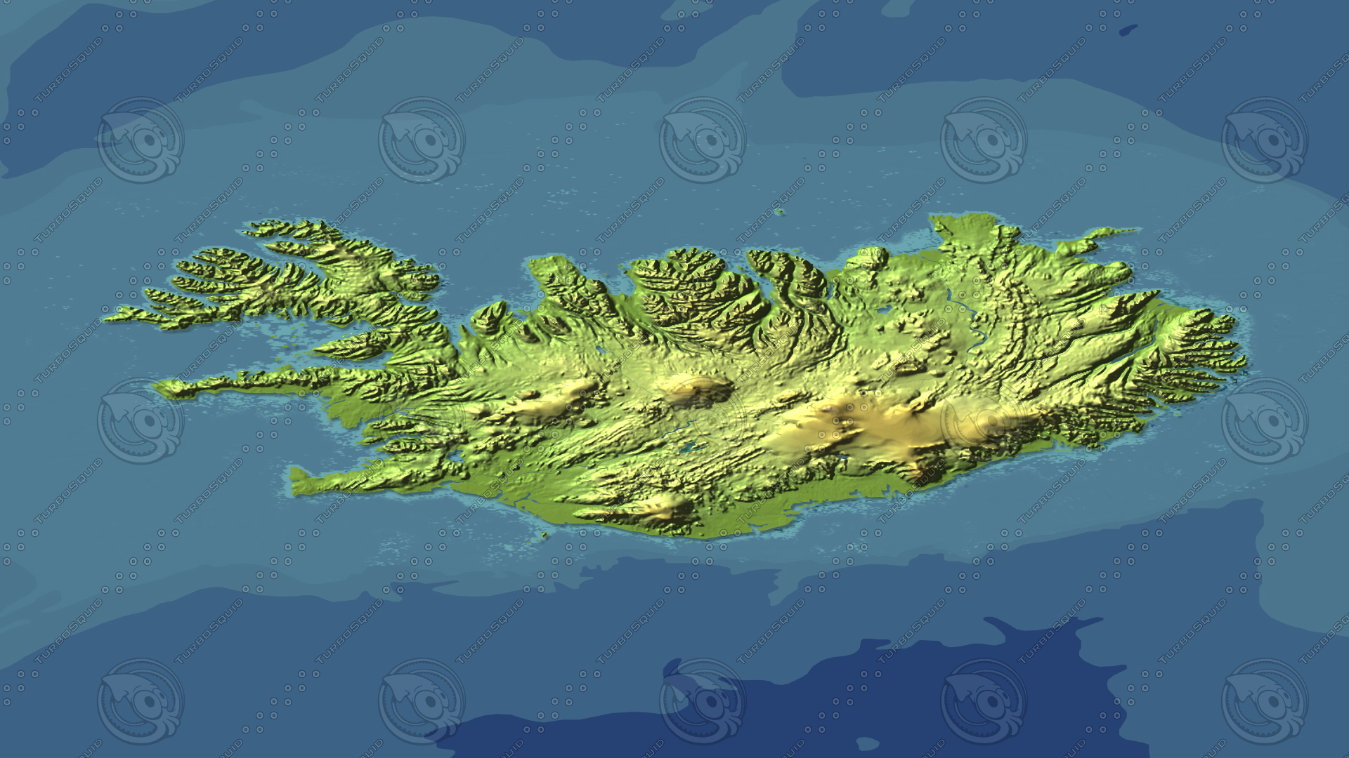 iceland maps 3d model