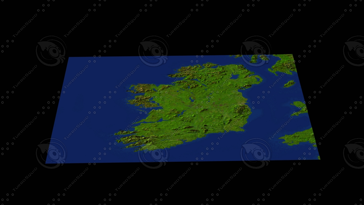 ireland maps 3d model