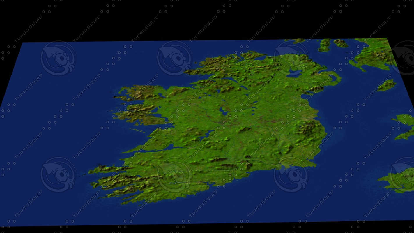 ireland maps 3d model