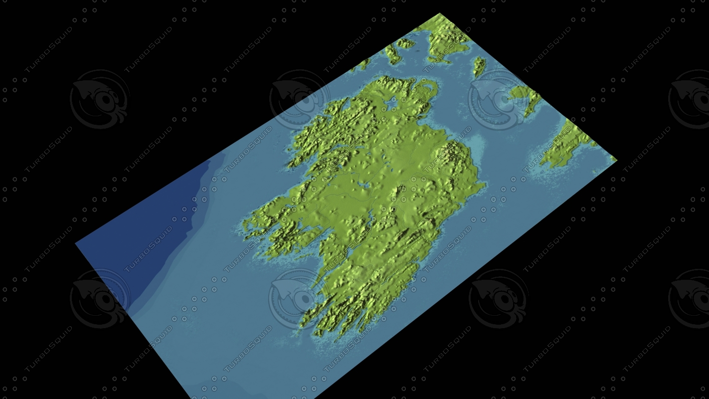 ireland maps 3d model