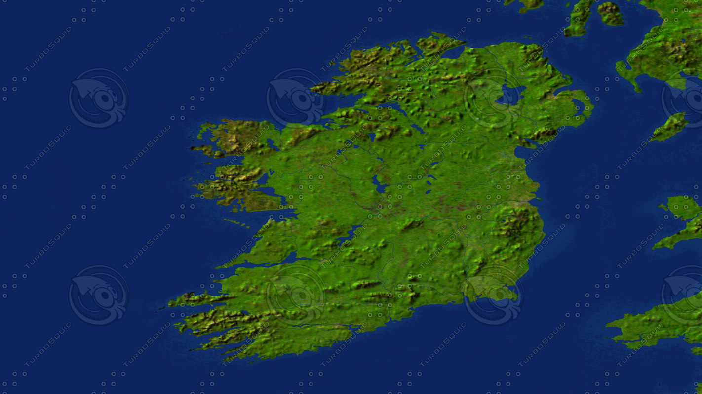 ireland maps 3d model