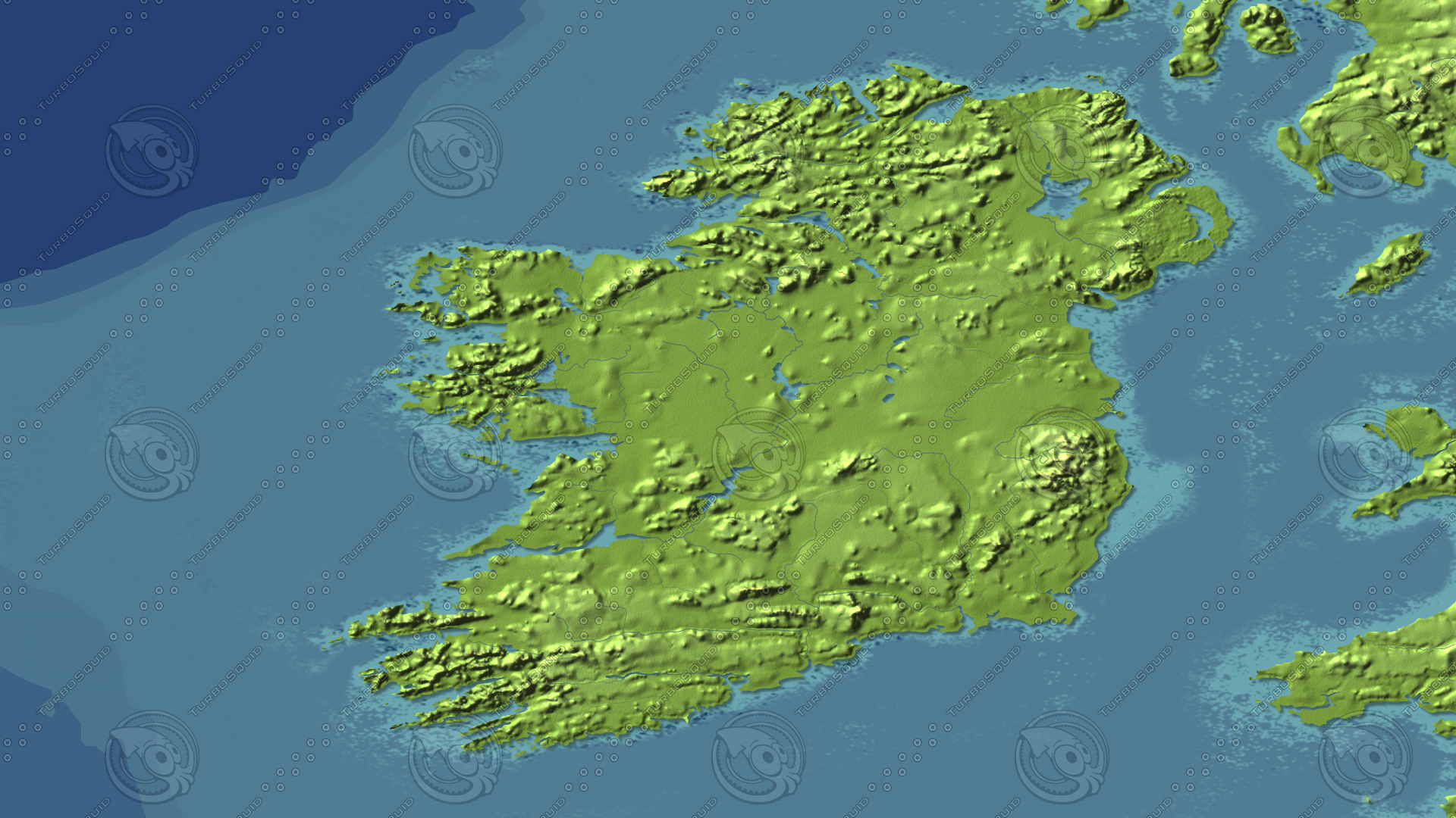 ireland maps 3d model