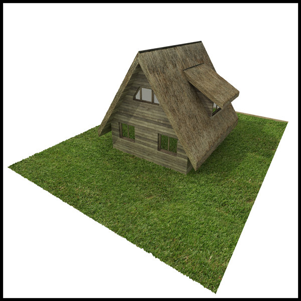thatched house 3d model