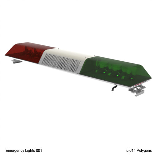 3d model emergency lights