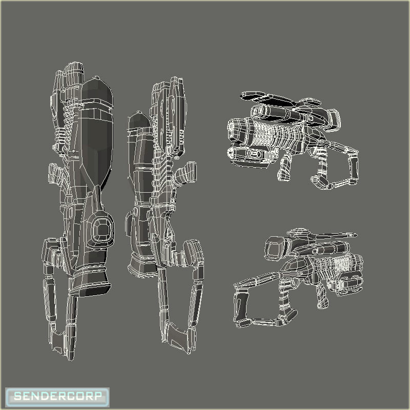 set weapon 3d model