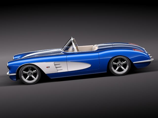 3d model chevrolet corvette c1