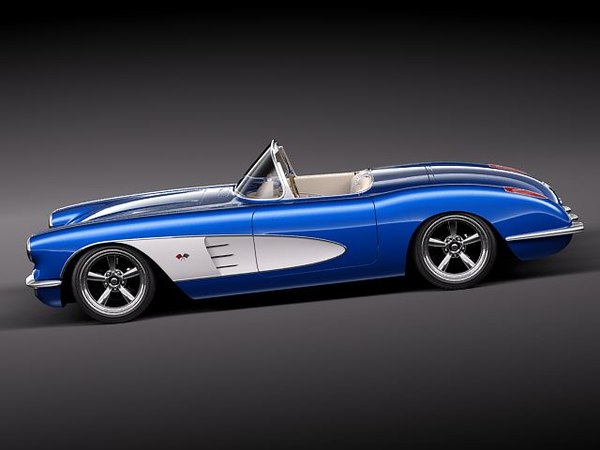 3d model chevrolet corvette c1